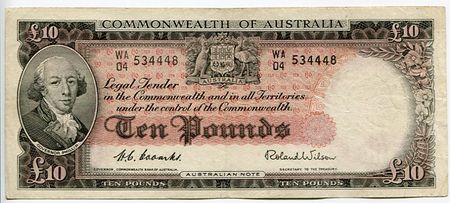 Australian Banknotes :: Australian Pre Decimal Banknotes :: Ten Pound ...