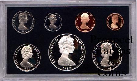 Coin Clearance Sale :: 1985 New Zealand Seven Coin Proof Set
