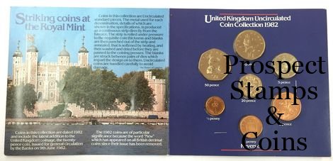 World Coins :: 1982 Great Britain Seven Coin Mint Set