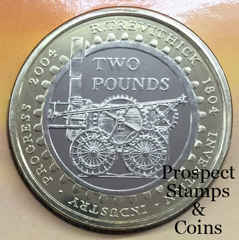 World Coins :: 2004 Great Britain Two Pound Uncirculated Coin on Card