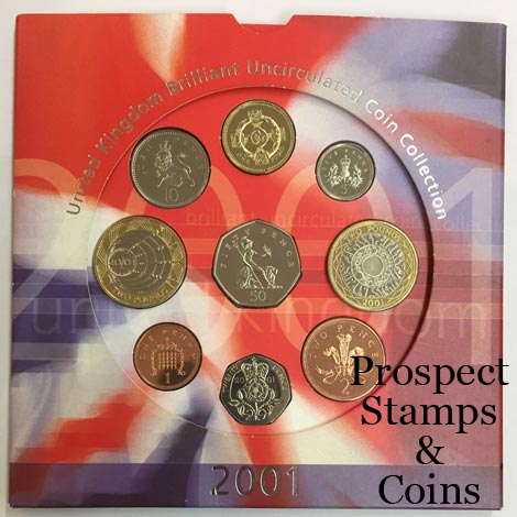 World Coins :: 2001 Great Britain Nine Coin Mint Coin